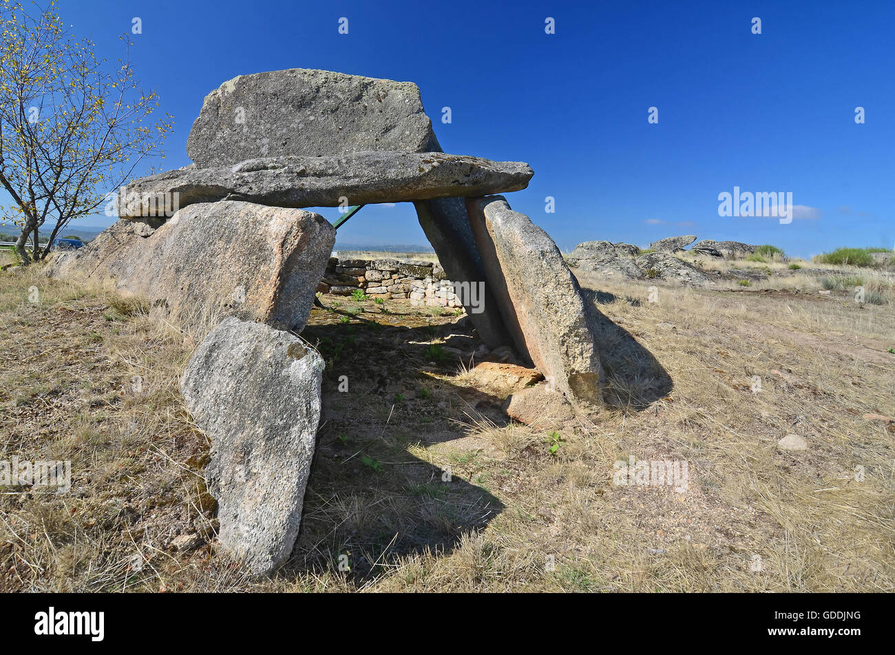 Prehistoric dolmen constructed from large blocks of granite. at Senhora ...