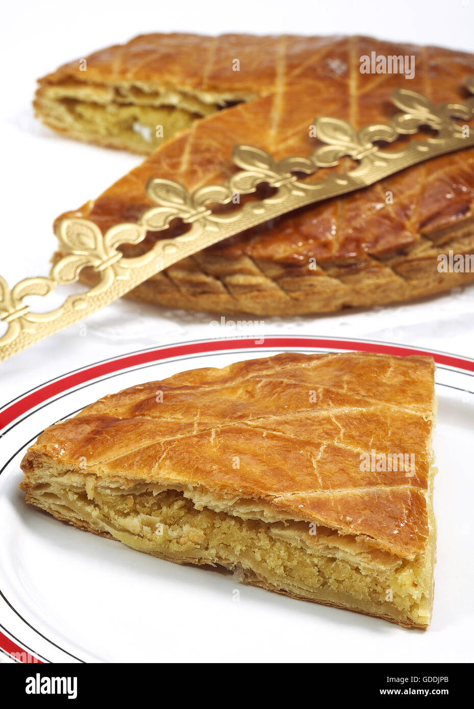 Galette des Rois and its Crown, French King Cake celebrating Epiphany ...