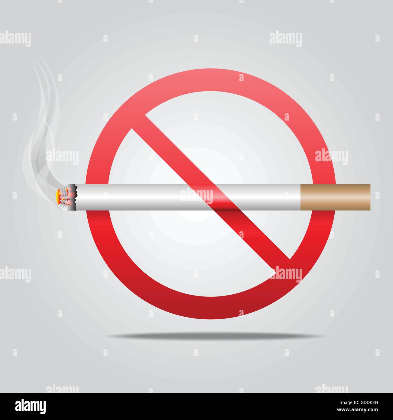 No Smoking sign vector illustration Stock Vector Image & Art - Alamy