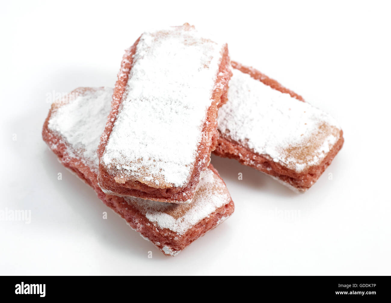 BISCUIT ROSE DE REIMS, PINK BISCUIT EATEN AFTER BEING DIPPED INTO ...