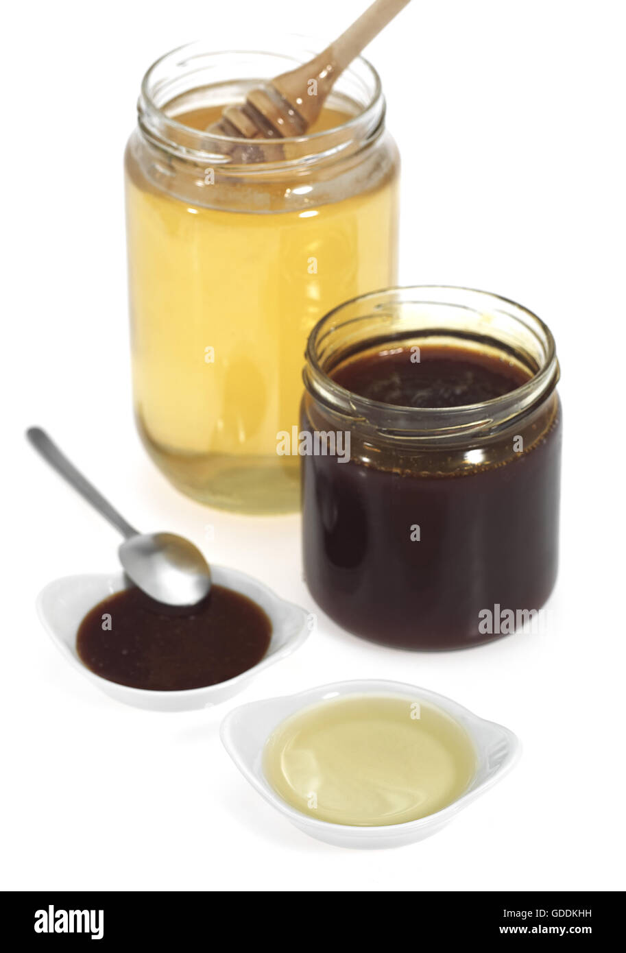 Honey, Treacle and Mapple Syrup Stock Photo - Alamy