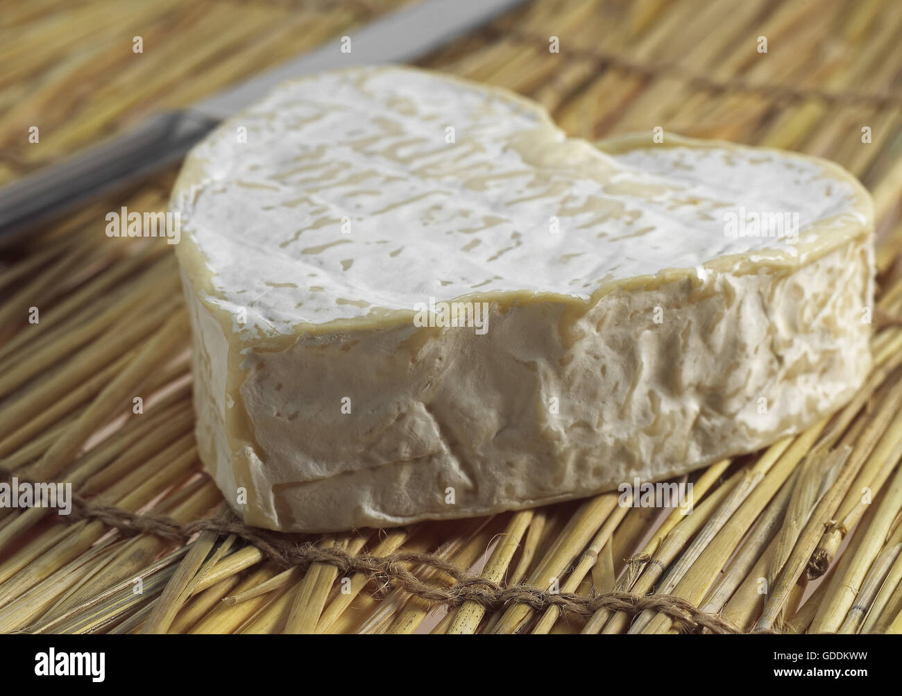 Neufchatel, French Cheese made in Normandy from Cow's Milk Stock Photo ...