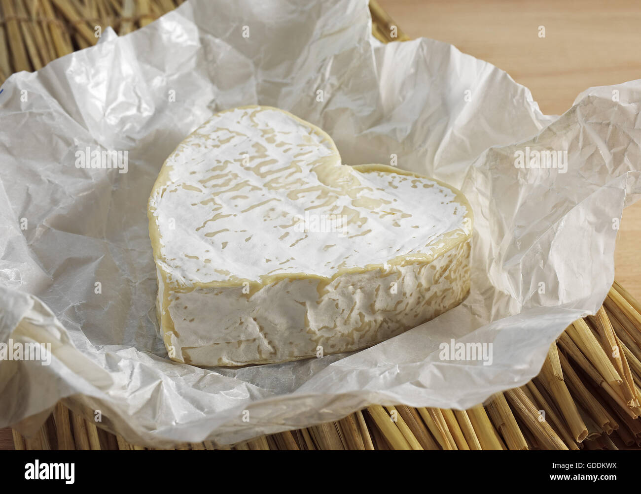 Neufchatel, French Cheese made in Normandy from Cow's Milk Stock Photo ...