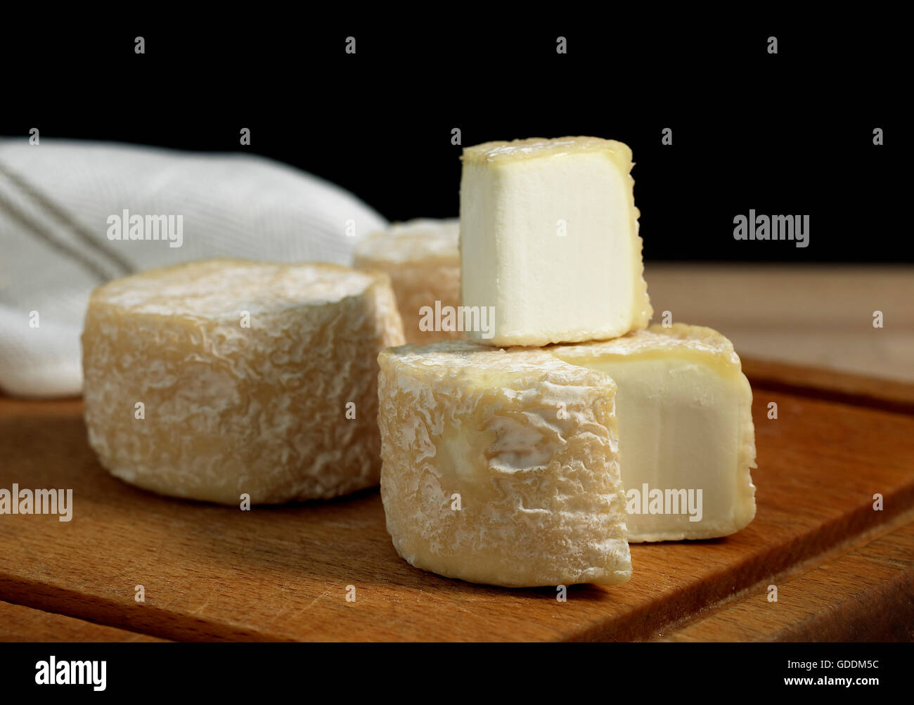 French Crottin Goat Cheese Stock Photo - Alamy