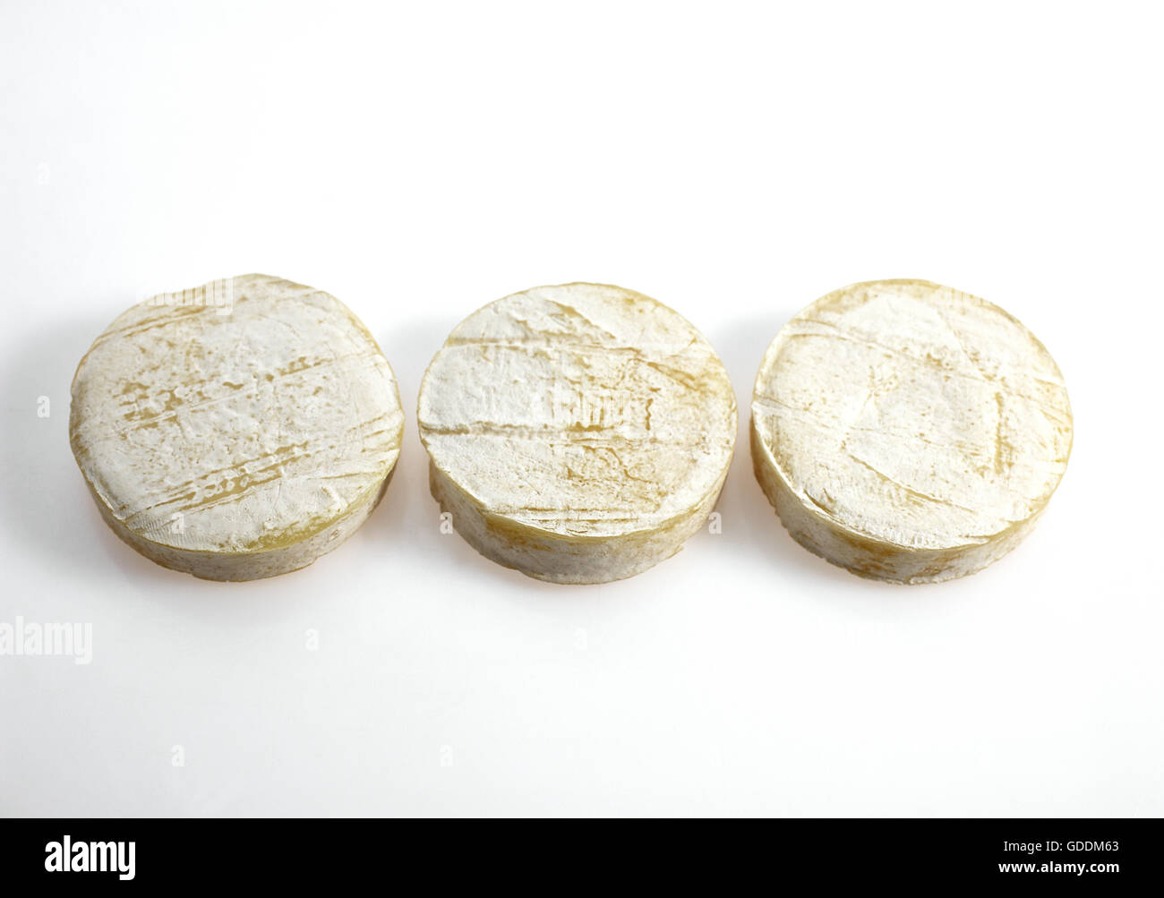 French Cheese Called Rocamadour, Cheese made with Goat Milk Stock Photo ...