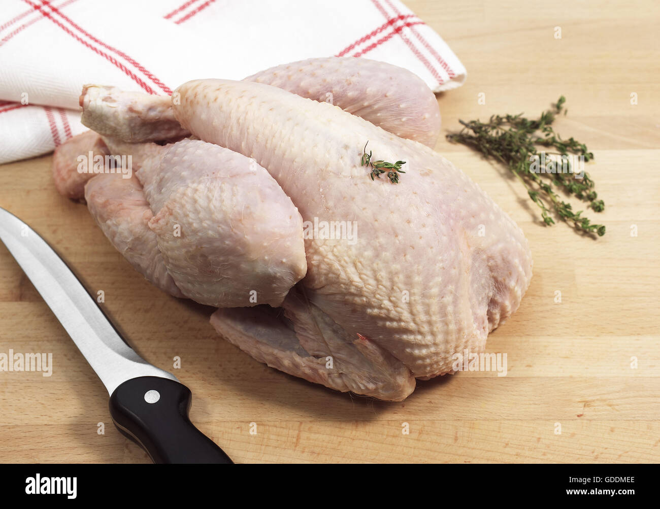Chicken ready to be Cooked with Herbs Stock Photo - Alamy
