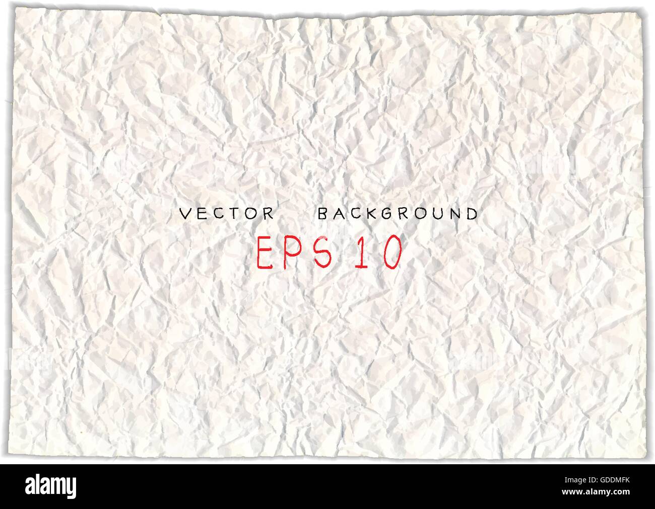 White crumpled paper vector illustration Stock Vector Image & Art - Alamy