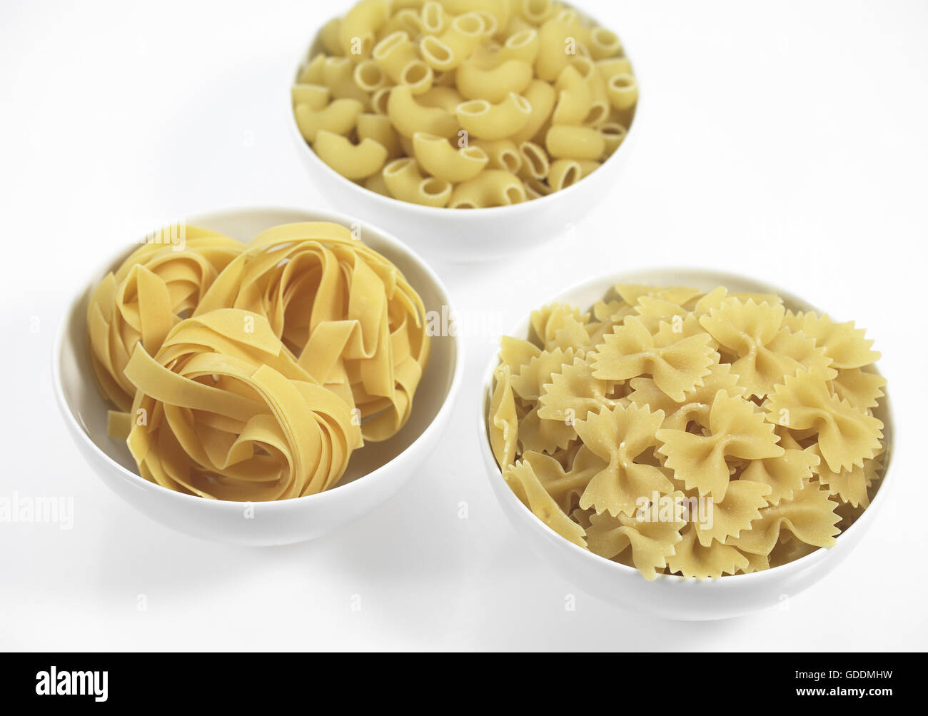 Different Varieties of Pasta, Pasta shells, Tagliatelles, Twisted pasta ...