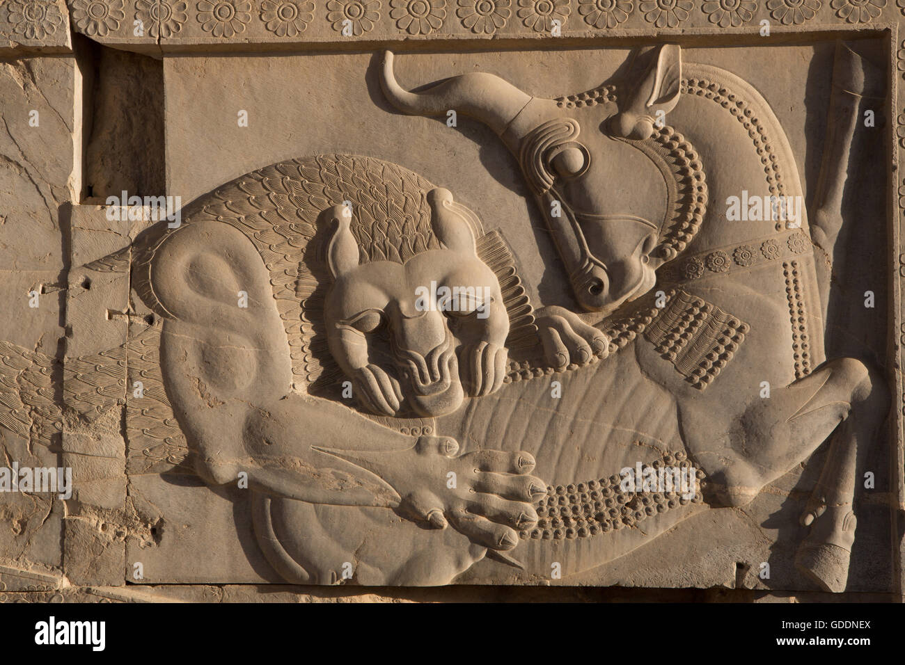 Iran,Persepolis City,Ruins of Persepolis,Relief at the Apadana ...