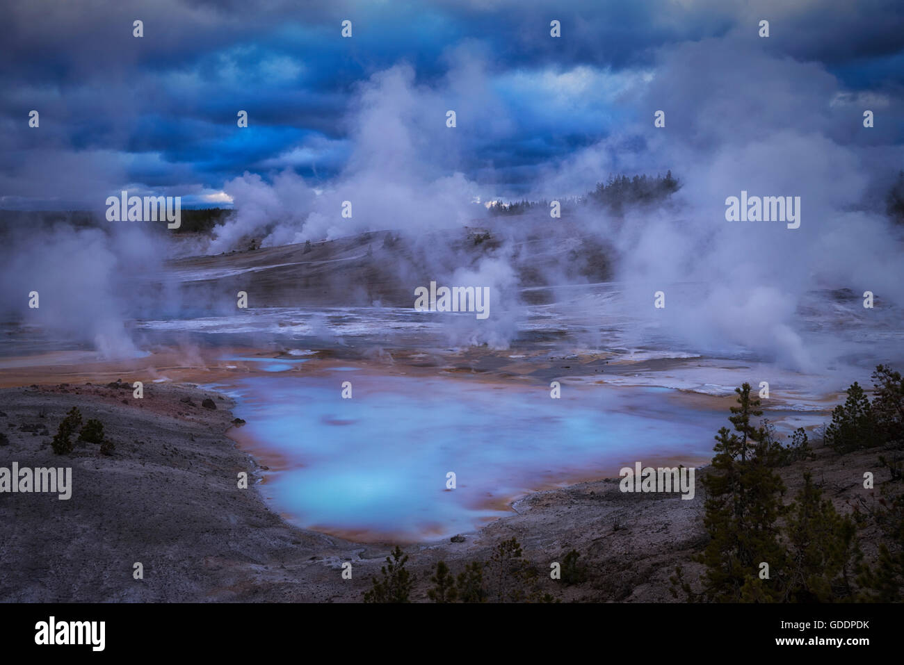 USA,Wyoming,Yellowstone,National Park,UNESCO,World Heritage,Norris ...