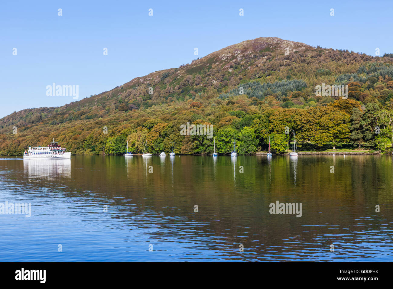 England,Cumbria,Lake District,Windermere,Excursion Steamboat Stock ...