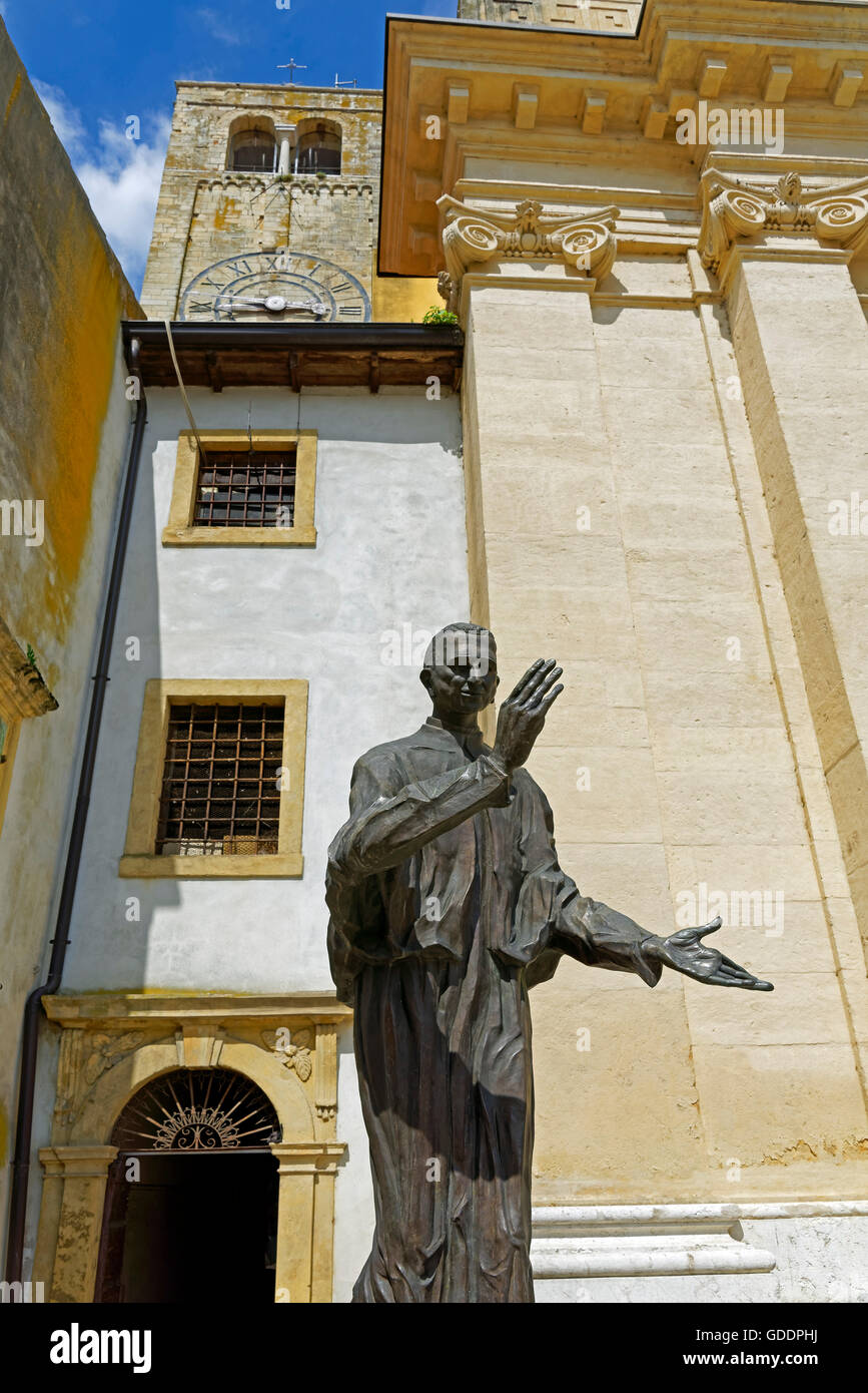 Priest,Giovanni Calabria,1873 - 1954,statue,bronze,Chiesa di Negrarn ...