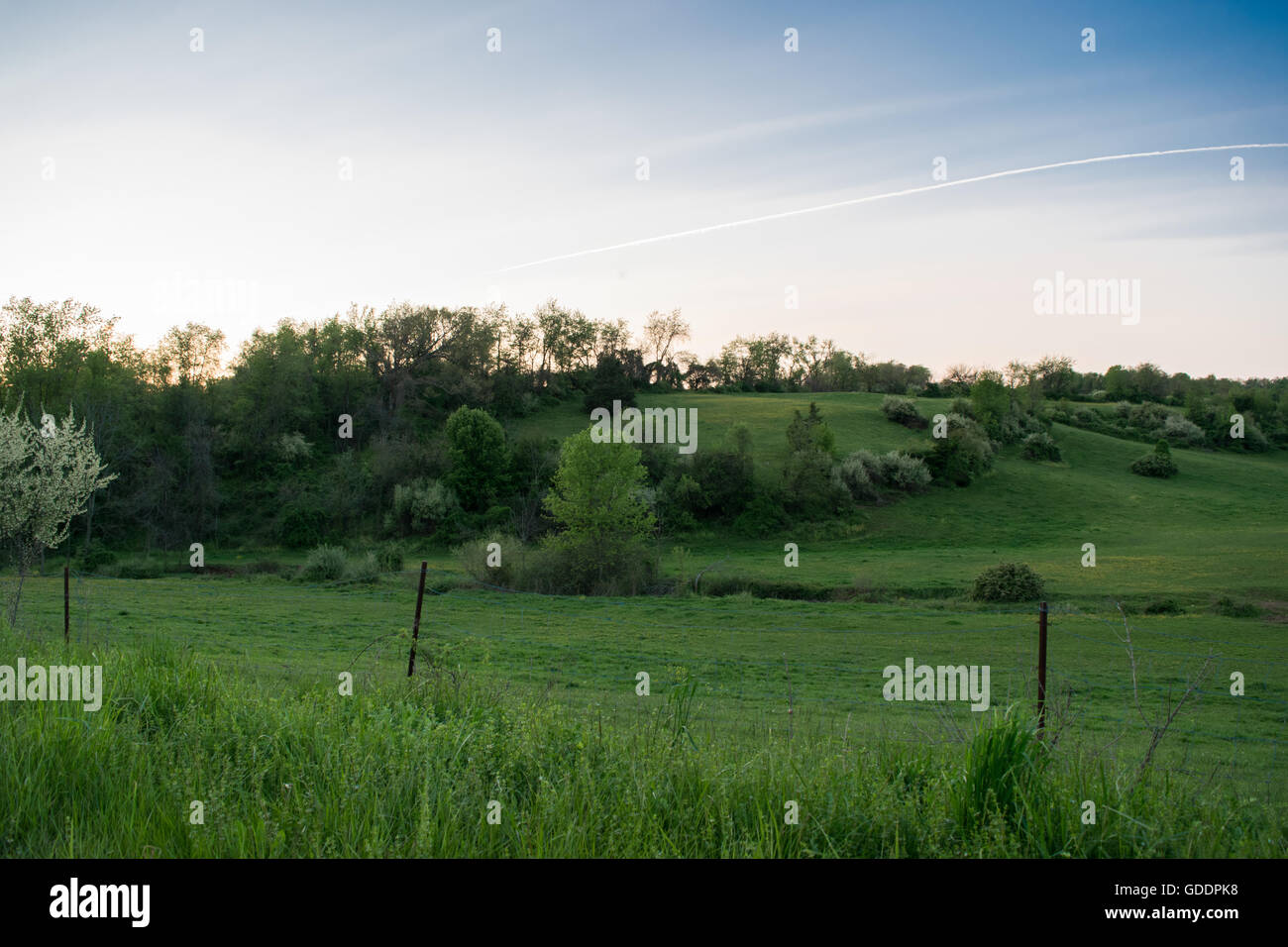 Farmland in the Evening in Gen Rock, Pennsylvania Stock Photo - Alamy