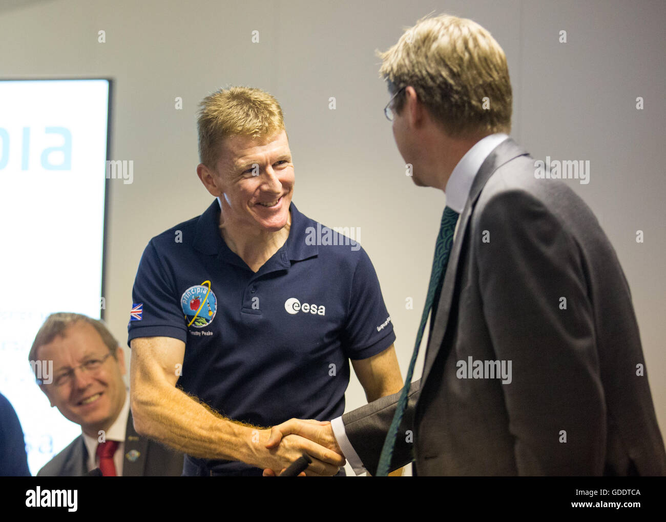 Farnborough, Hampshire UK. 15th July 2016. Astronaut Tim Peake speaks ...