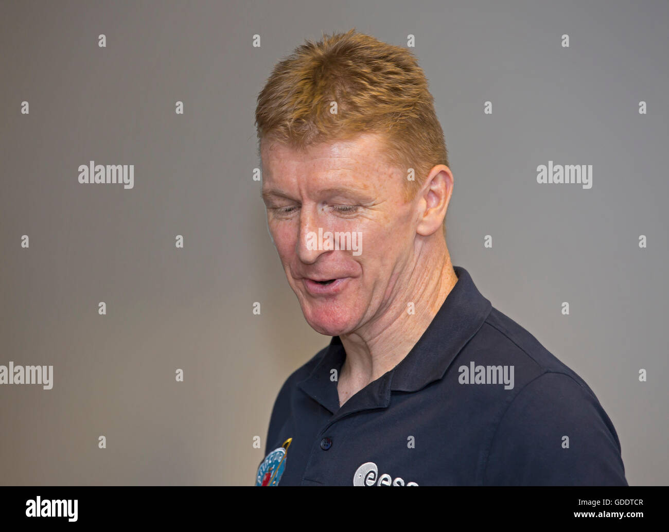 Farnborough, UK, Major Tim Peake attends Farnborough International ...