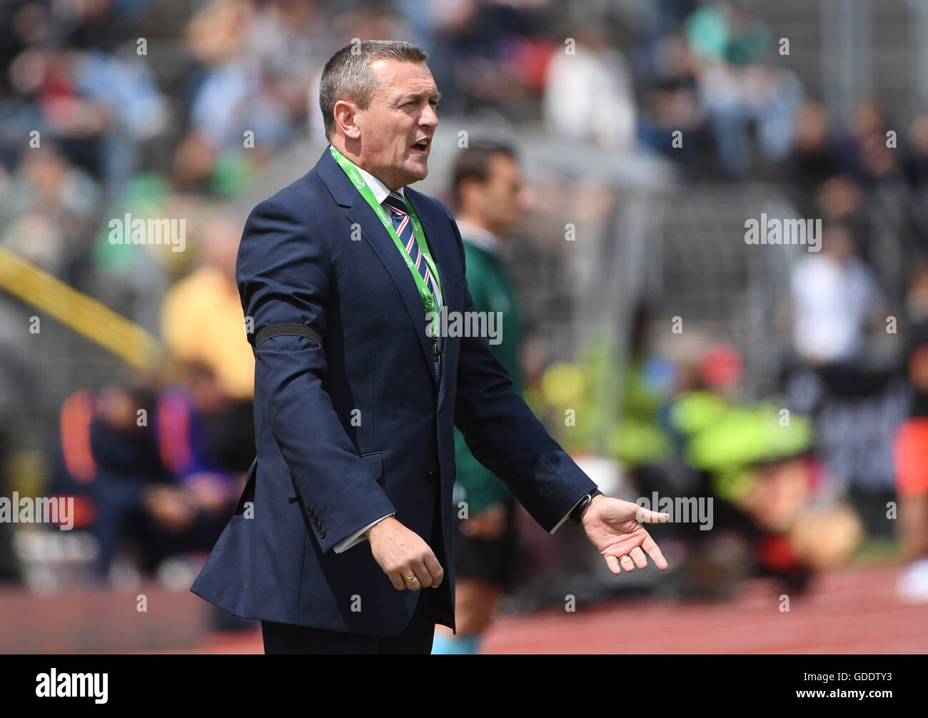 Ulm, Germany. 15th July, 2016. England's head coach Adrian Boothroyd ...