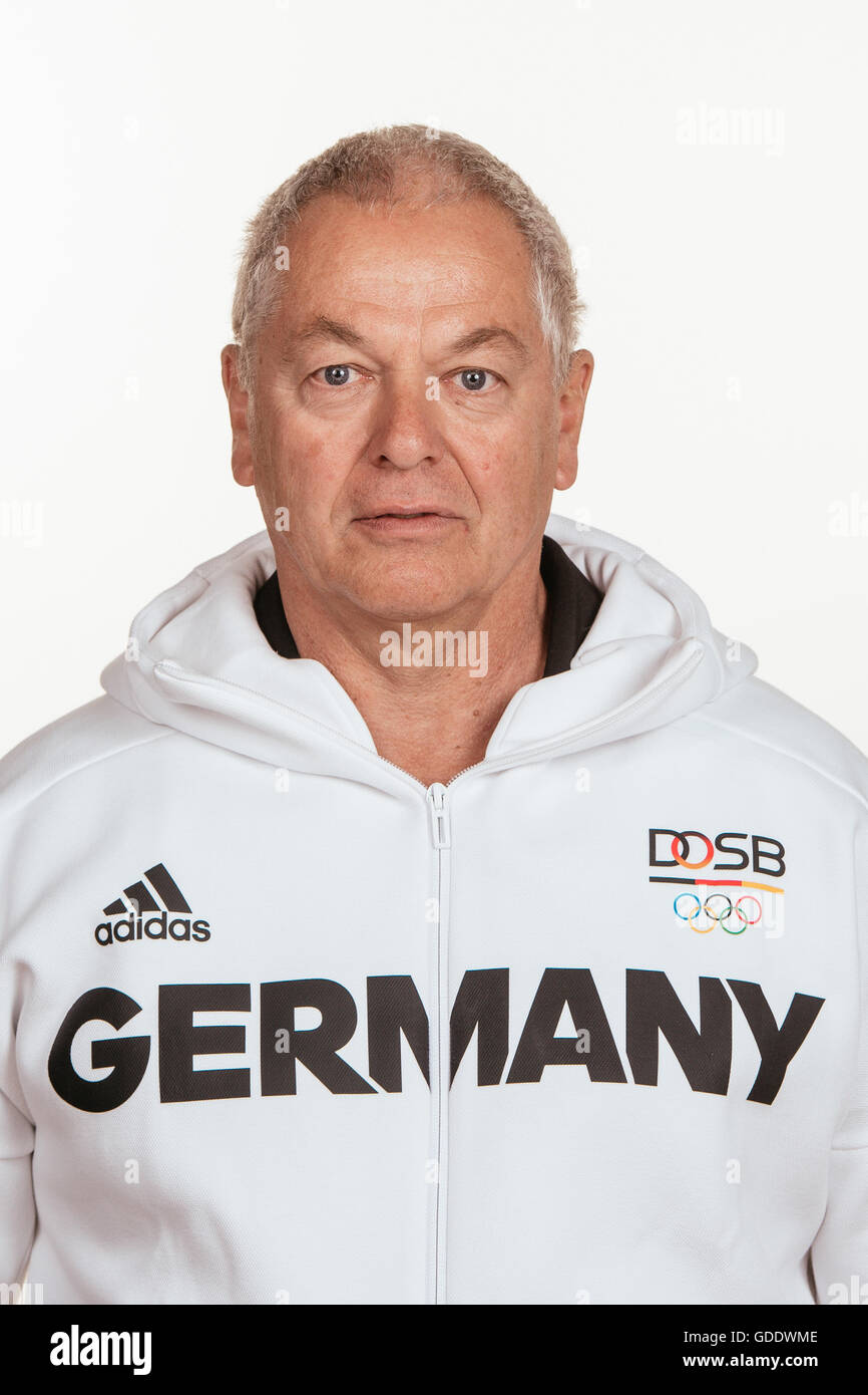 Hannover, Germany. 14th July, 2016. Michael Deyle poses at a photocall ...