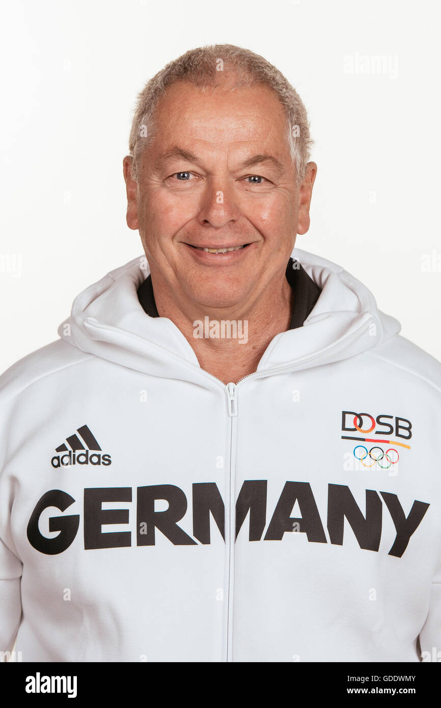 Hannover, Germany. 14th July, 2016. Michael Deyle poses at a photocall ...