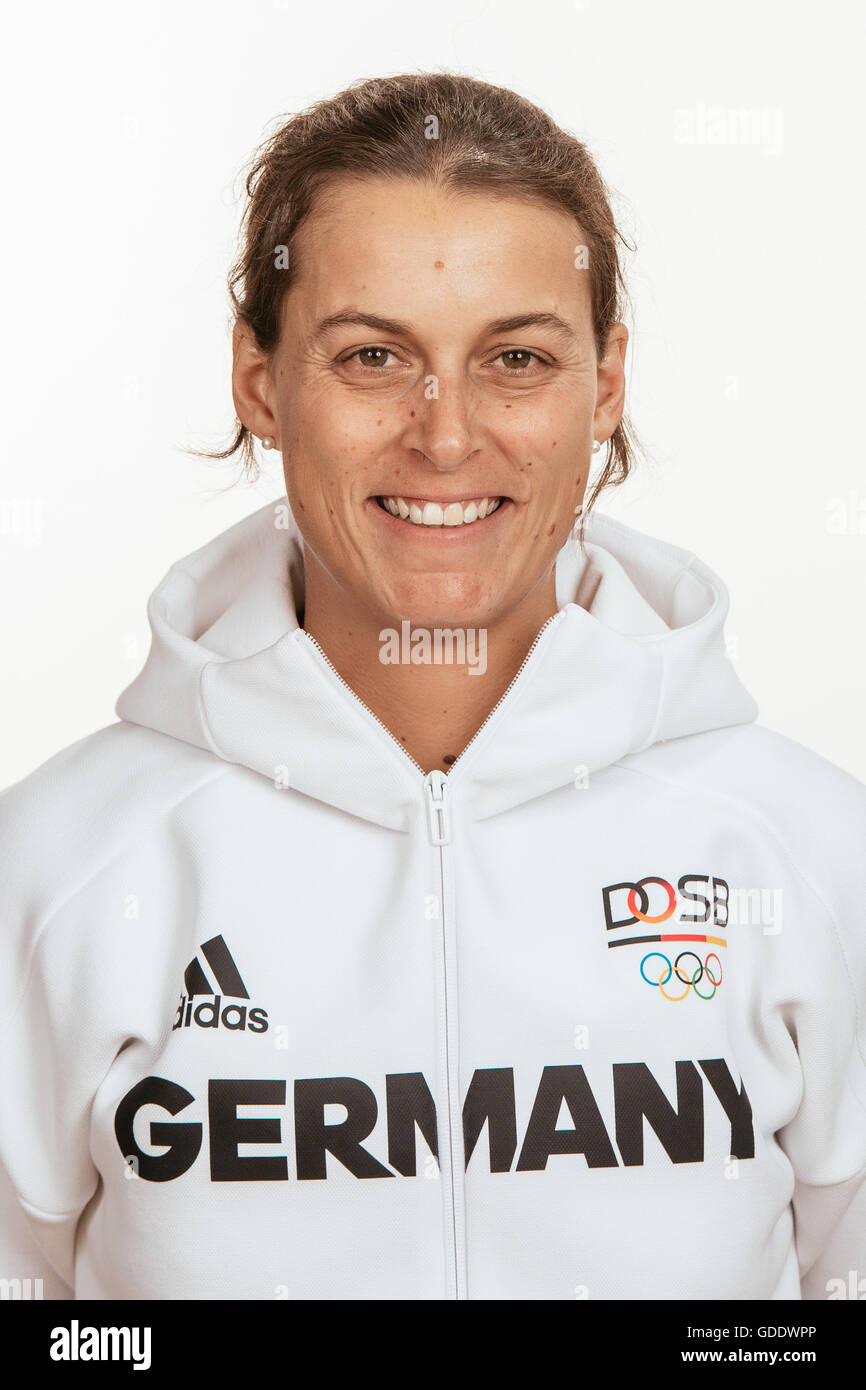 Hannover, Germany. 14th July, 2016. Christine Wenzel poses at a ...