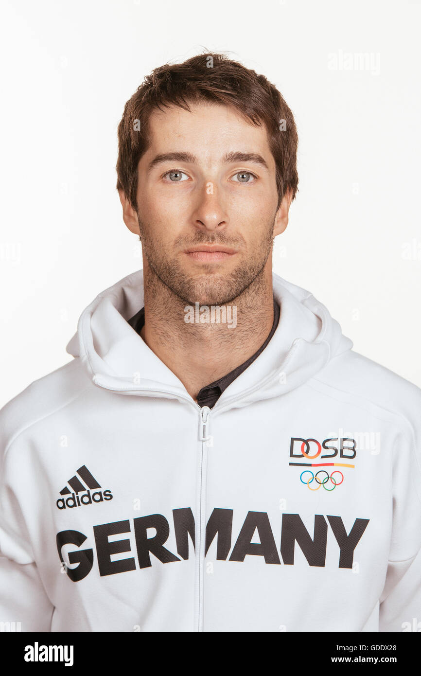 Hannover, Germany. 14th July, 2016. Jonathan Koch poses at a photocall ...