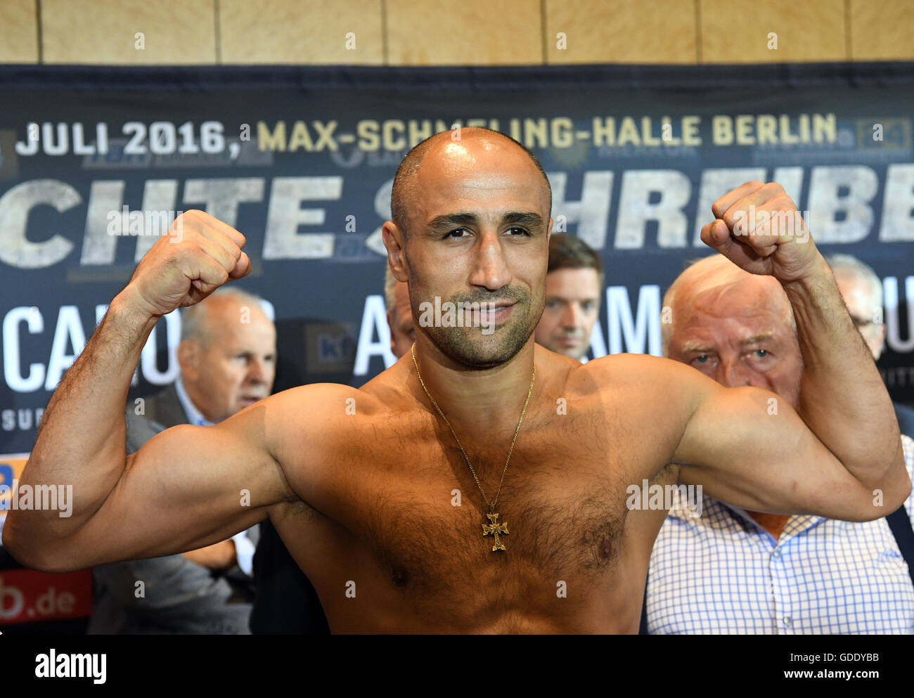 Berlin, Germany. 15th July, 2016. Boxer Arthur Abraham (Germany) poses ...