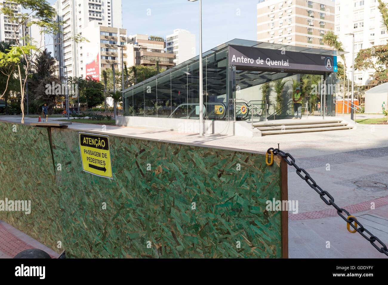Metro Delivery Antero de Quental Station, Line 4, in Leblon Stock Photo ...