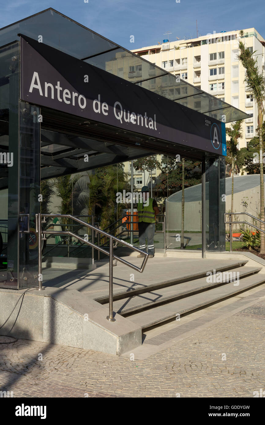 Metro Delivery Antero de Quental Station, Line 4, in Leblon Stock Photo ...