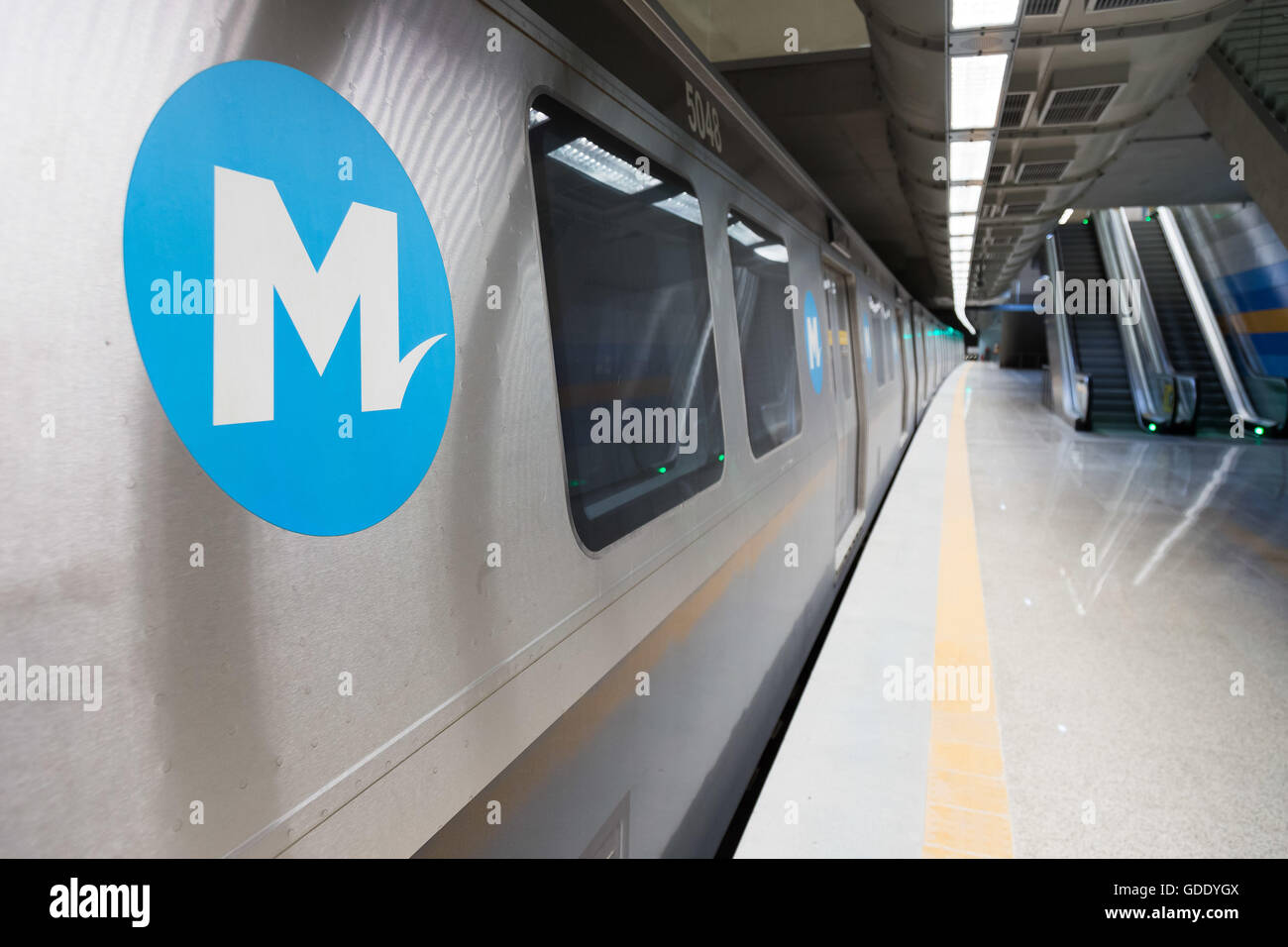 Metro Delivery Antero de Quental Station, Line 4, in Leblon Stock Photo ...