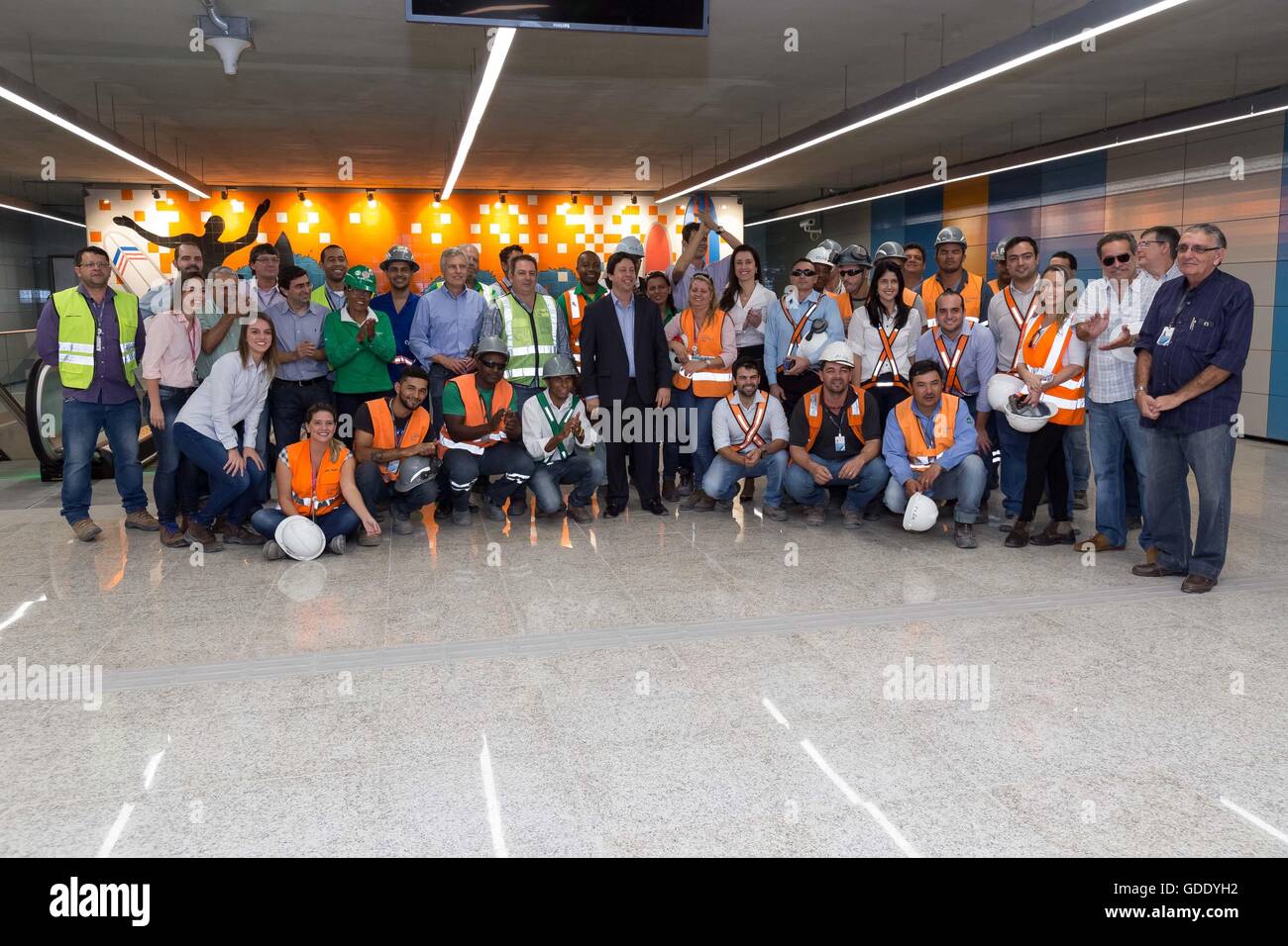 Metro Delivery Antero de Quental Station, Line 4, in Leblon Stock Photo ...