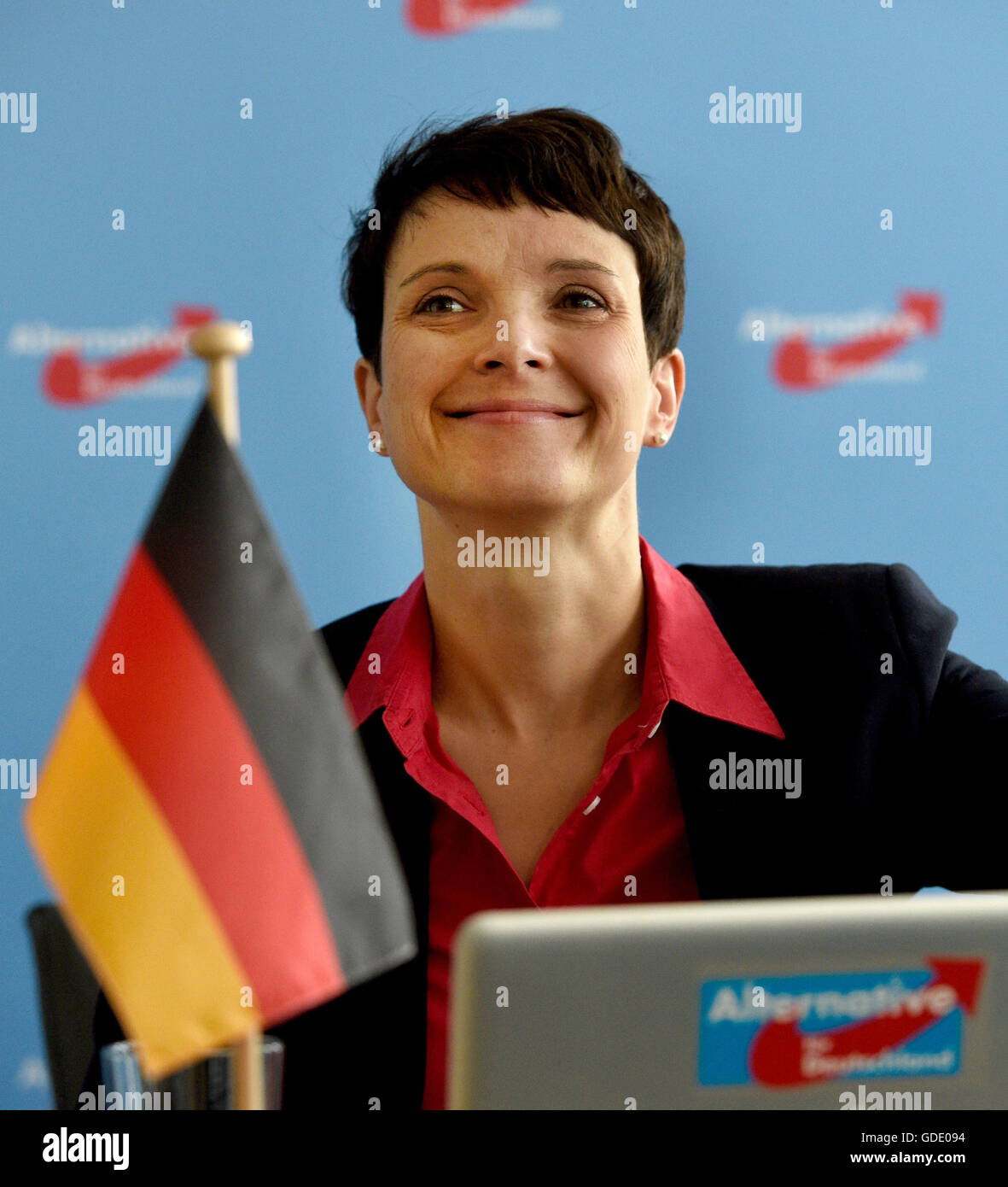 Berlin, Germany. 15th July, 2016. Frauke Petry, spokesperson of the ...
