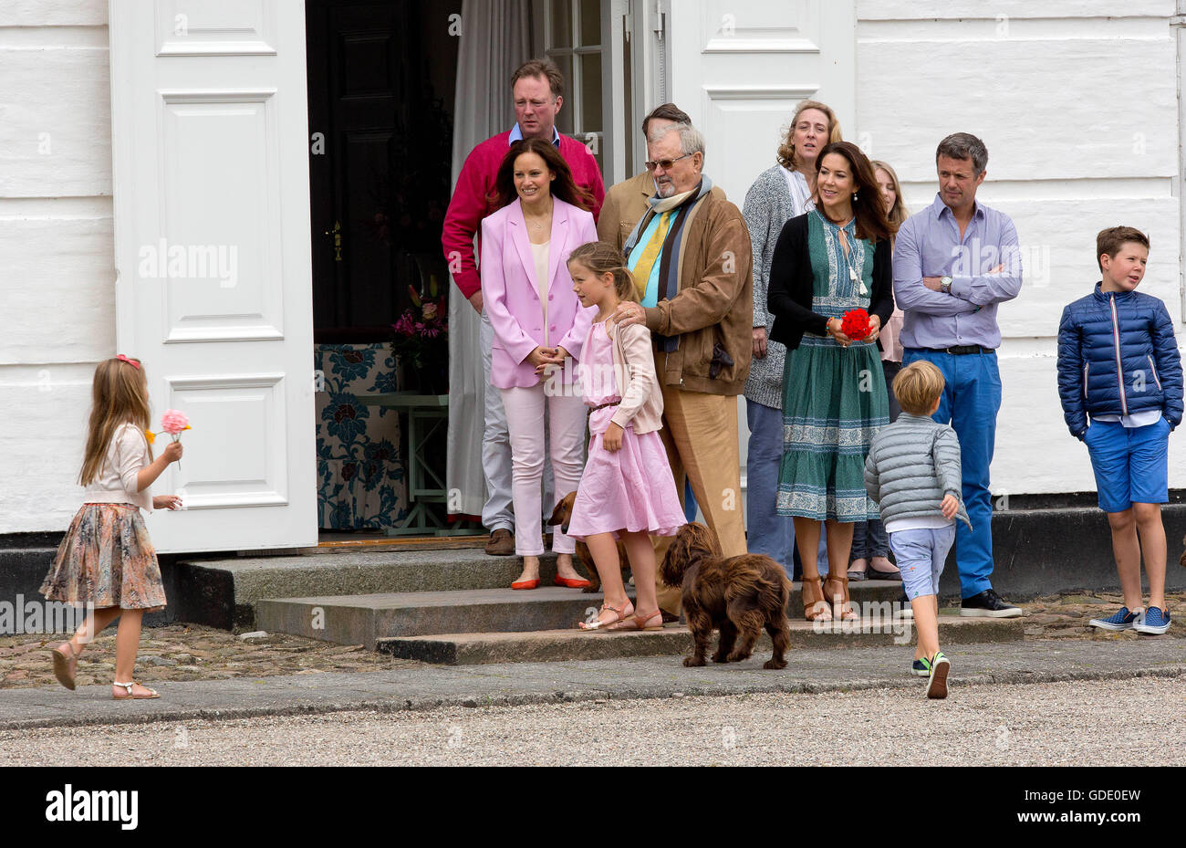 Gråsten, 15-07-2016 Princess Mary, Prince Frederik, Prince Christian ...