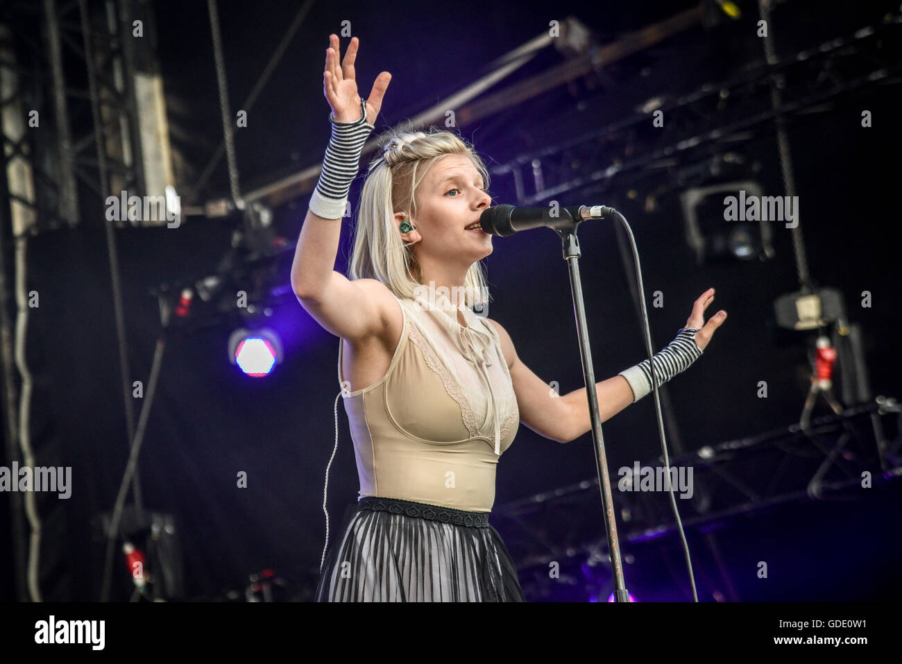 Ostrava, Czech Republic. 15th July, 2016. Singer Aurora from Norway ...