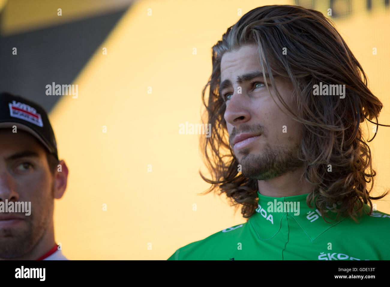 Vallon-Pont-d'Arc, France. 15th July, 2016. Peter Sagan (Tinkoff) on ...