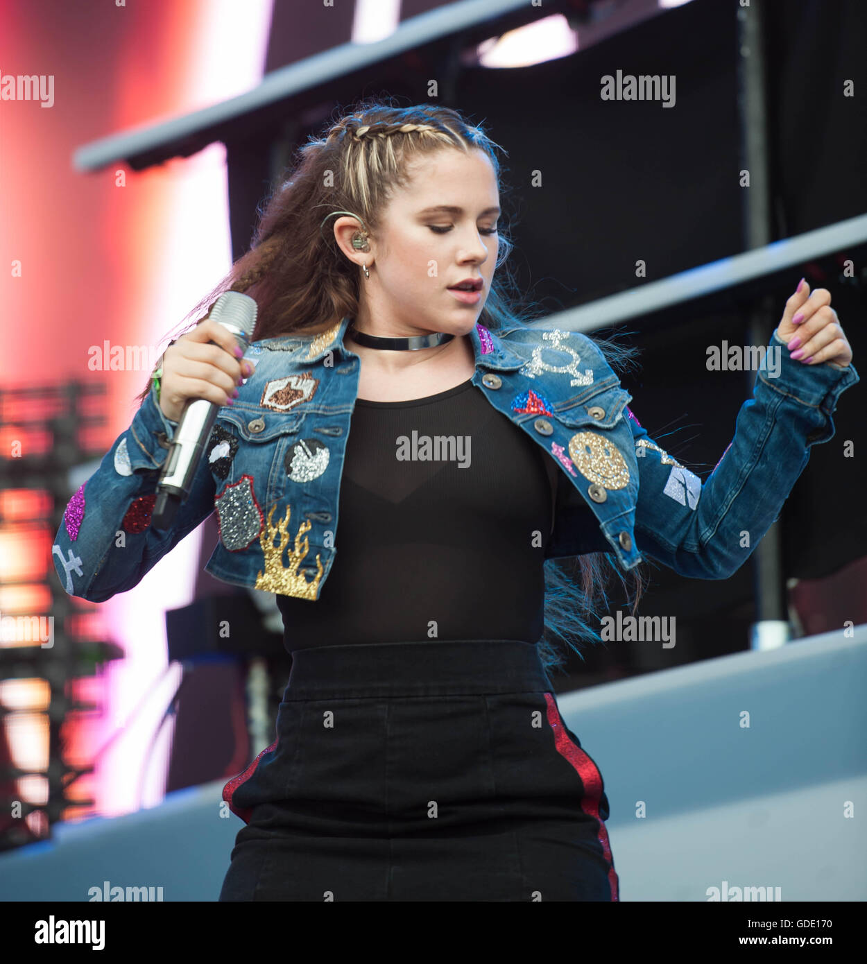 London, UK. 15th July, 2016. Katy B performs on day 1 of the LoveBox ...