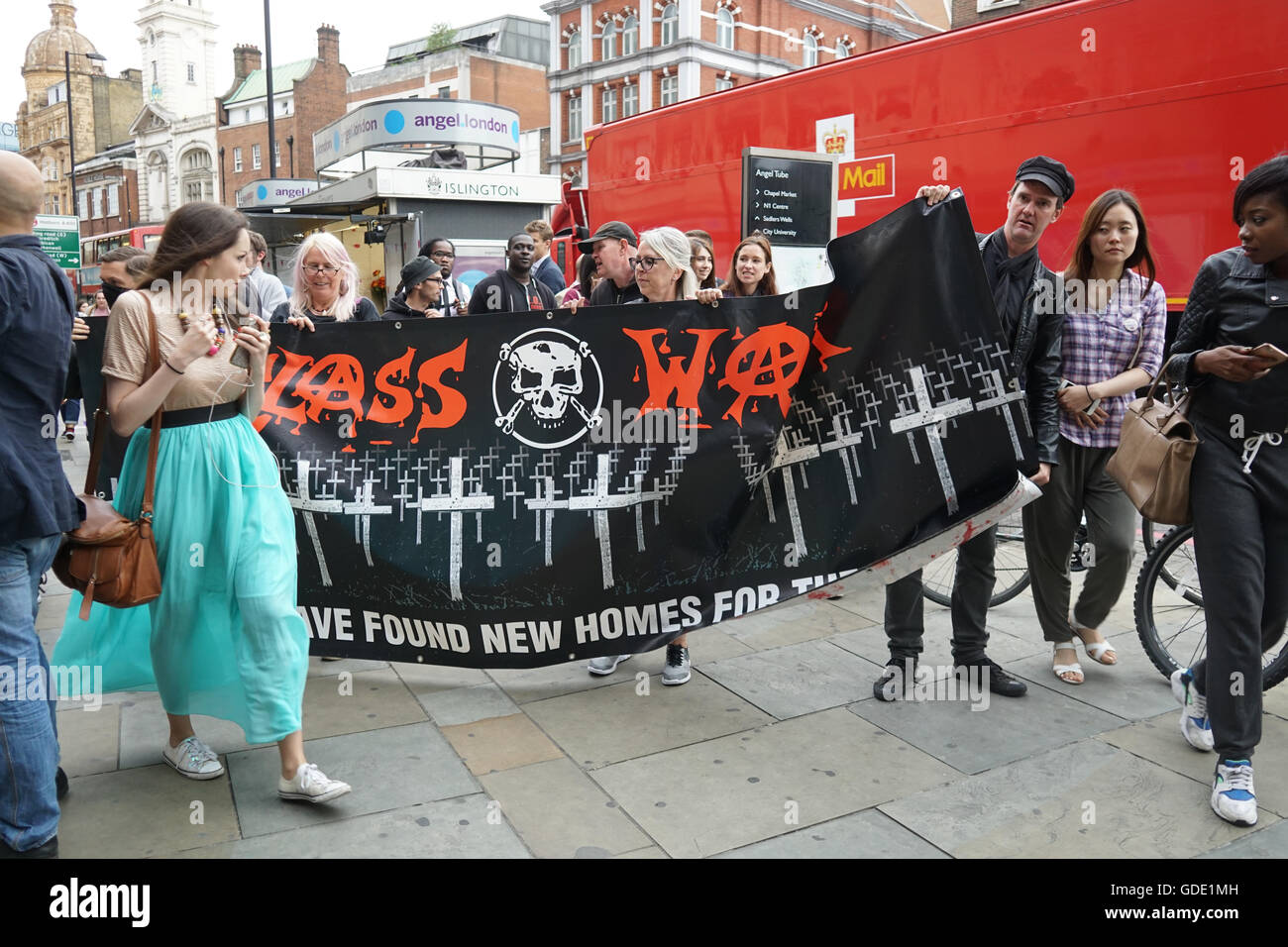 London, England, UK. 15th July, 2016. Class War host a protest at the ...