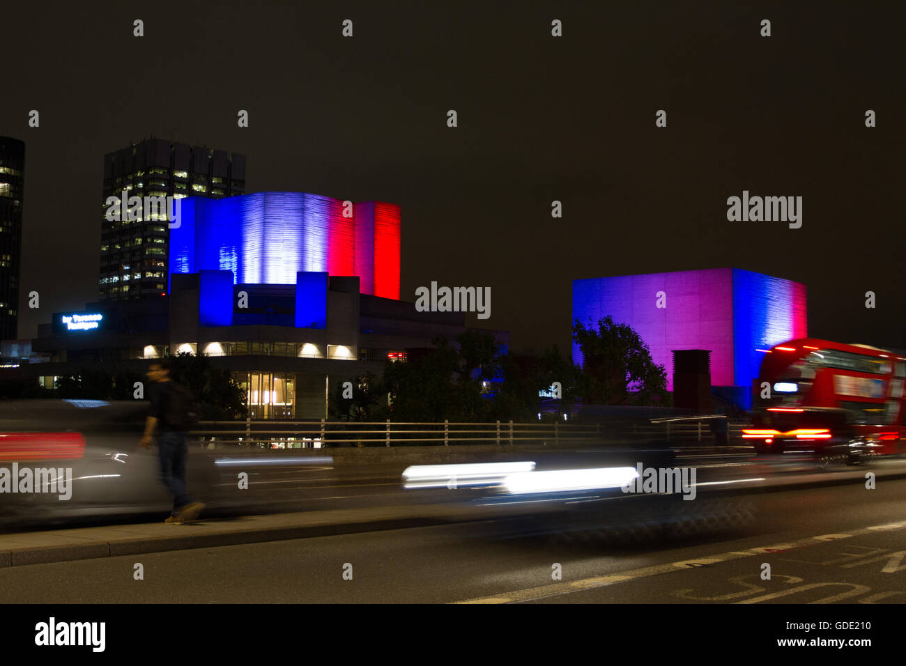 London, UK. 15th July, 2016. Landmarks light up with the colours of the ...