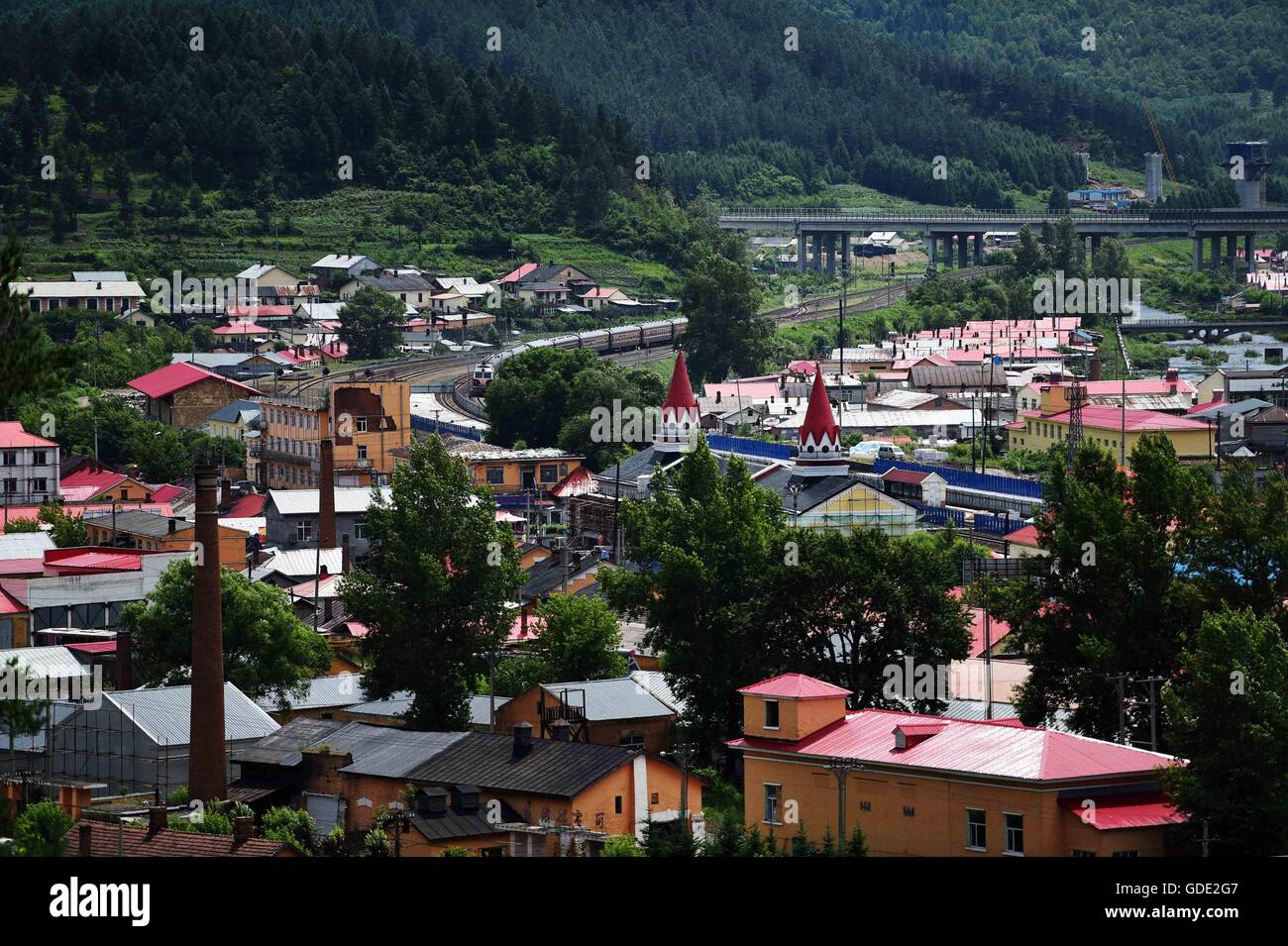 Hailin, China's Heilongjiang Province. 14th July, 2016. Russian style ...