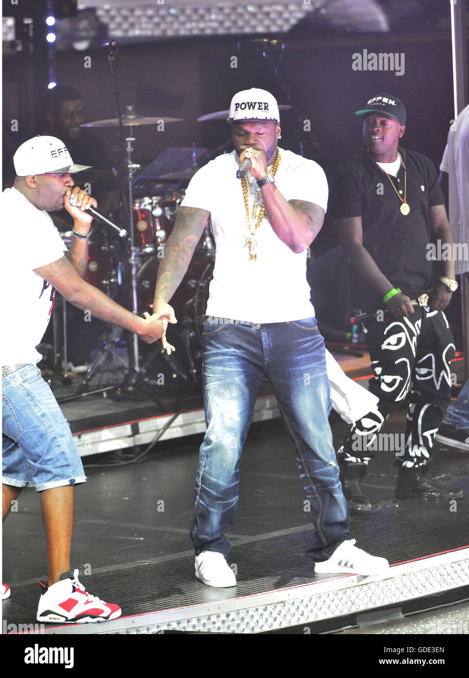 Las Vegas, Nevada, USA. 15th July, 2016. Rapper 50 Cents and the G-Unit ...