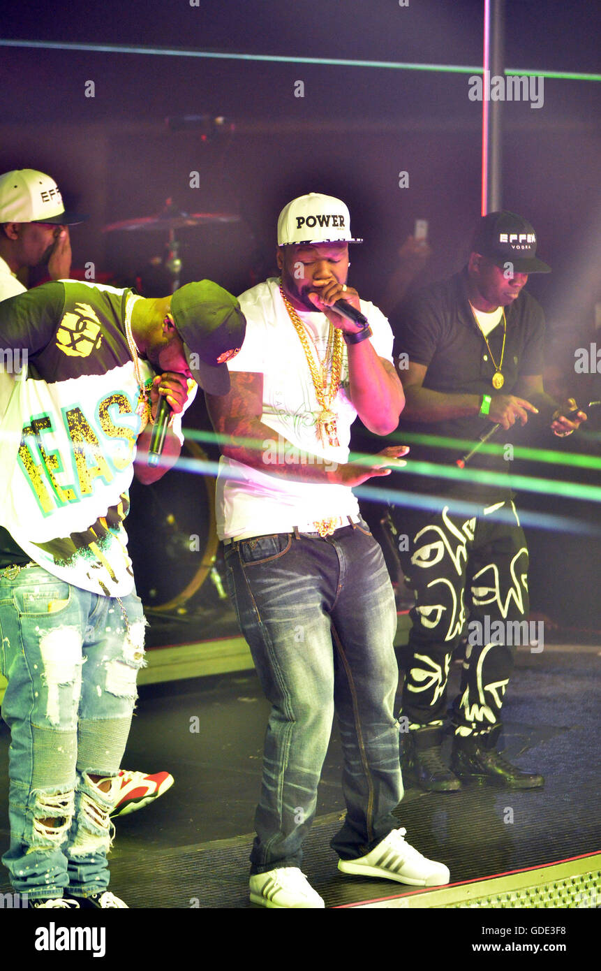 Las Vegas, Nevada, USA. 15th July, 2016. Rapper 50 Cents and the G-Unit ...