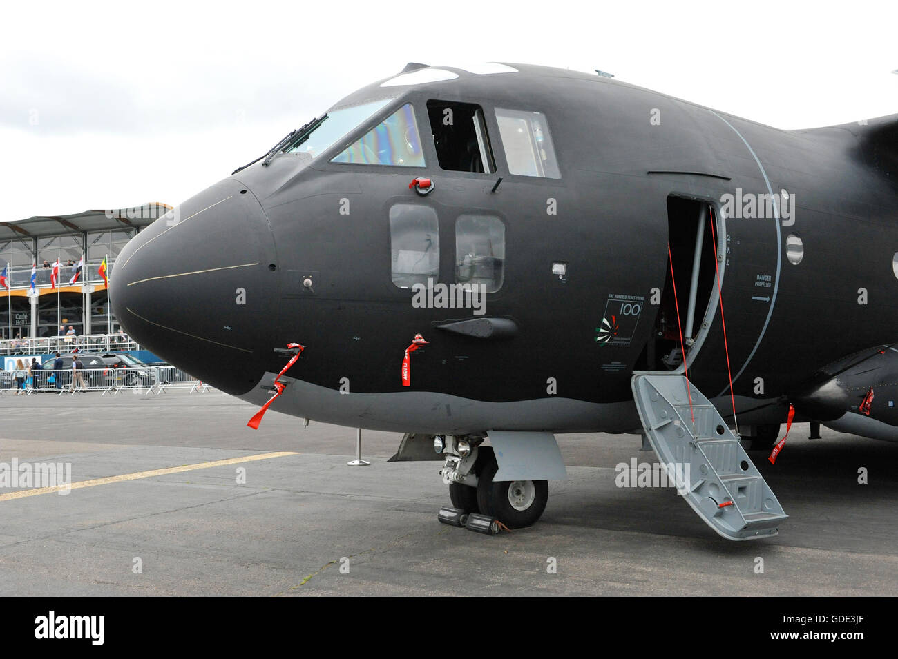 Farnborough, UK. 15th July, 2016. A Finmeccanica C-27J Spartan tactical ...