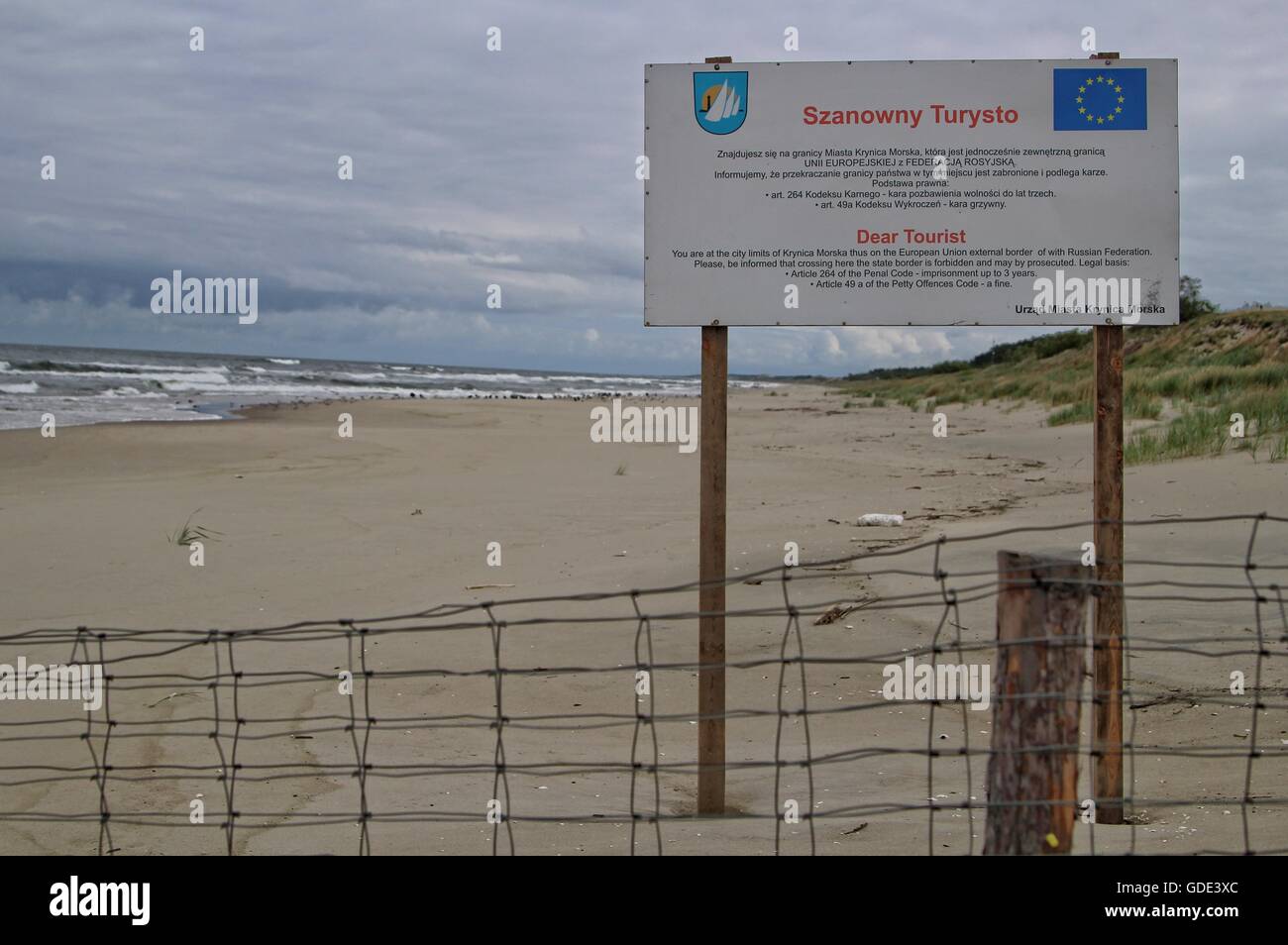 Piaski, Poland 16th, July 2016 Border between Poland and Russian ...
