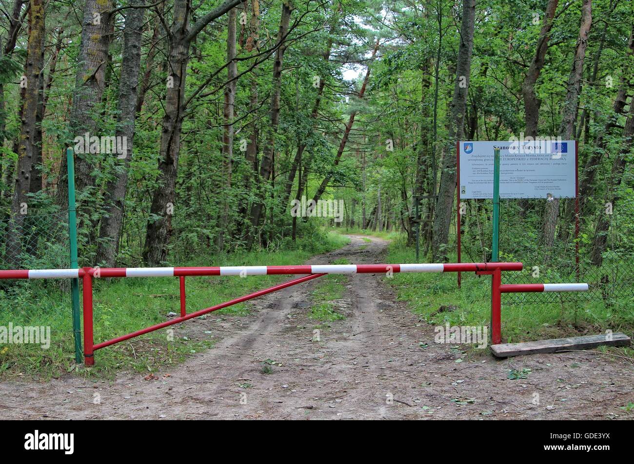 Piaski, Poland 16th, July 2016 Border between Poland and Russian ...