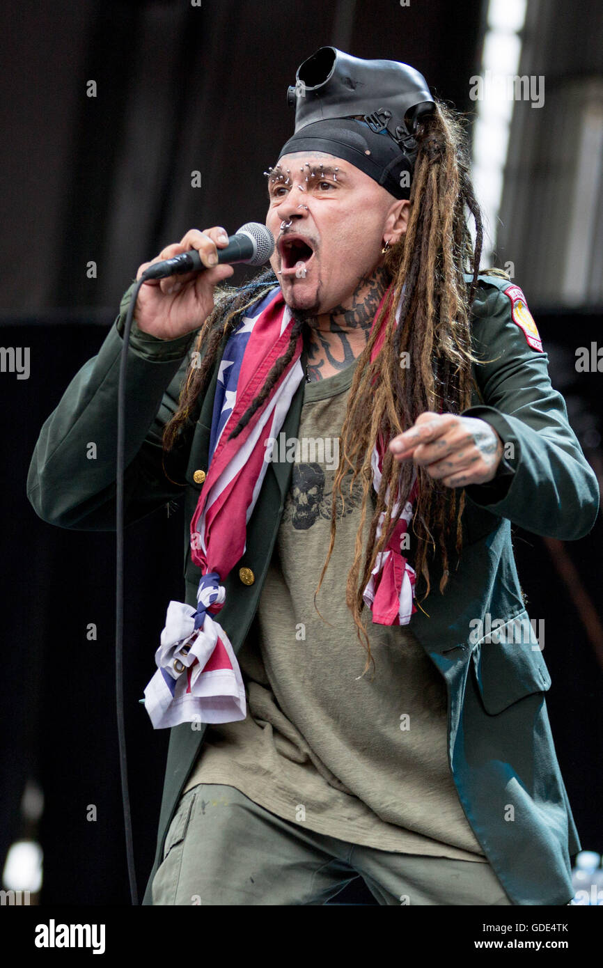 Chicago, Illinois, USA. 15th July, 2016. Singer AL JOURGENSEN of ...