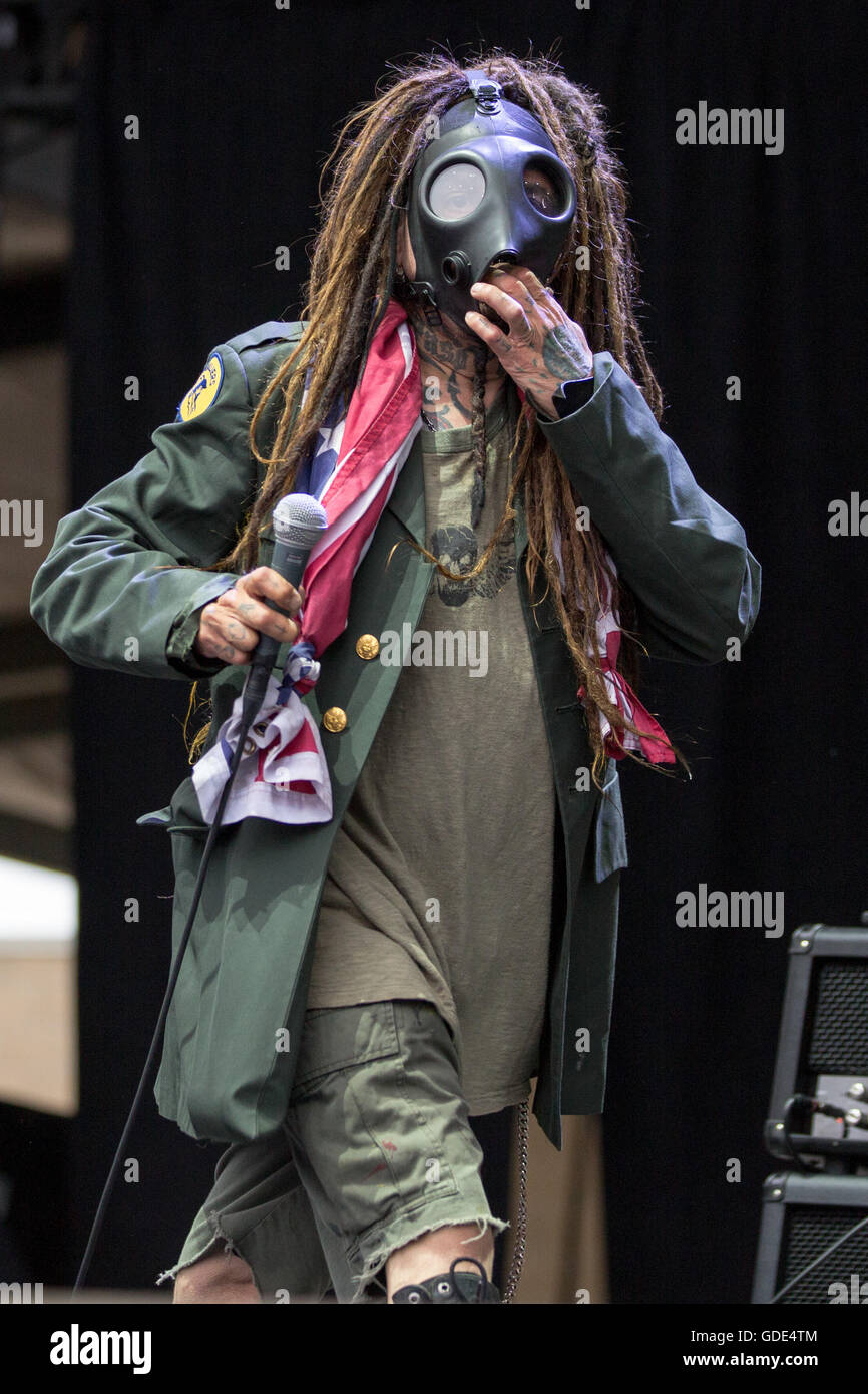 Chicago, Illinois, USA. 15th July, 2016. Singer AL JOURGENSEN of ...