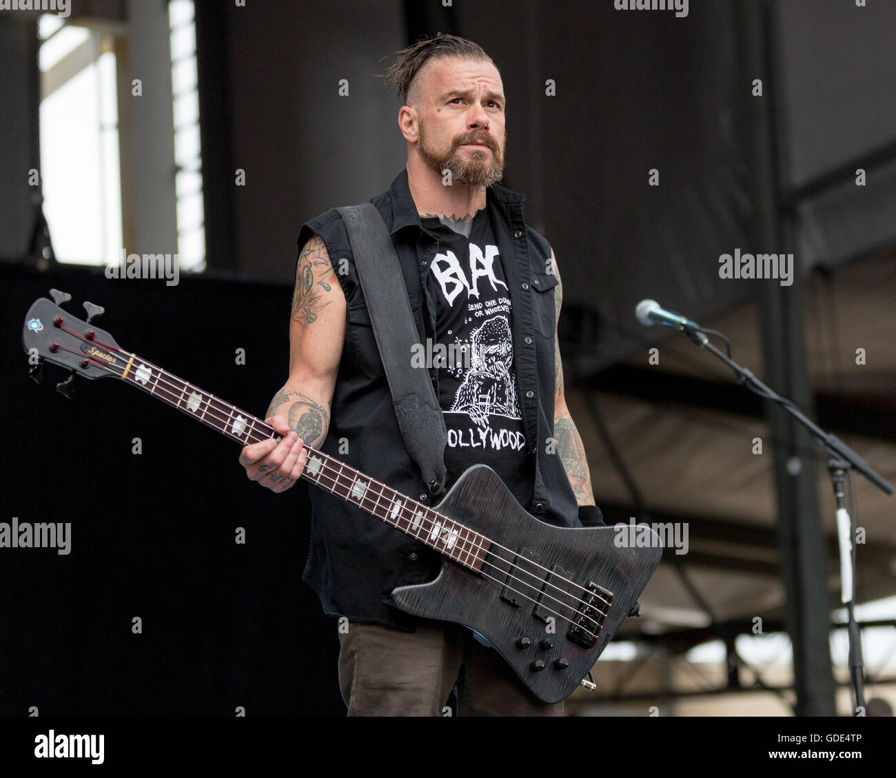 Chicago, Illinois, USA. 15th July, 2016. Bassist JASON CHRISTOPHER of ...