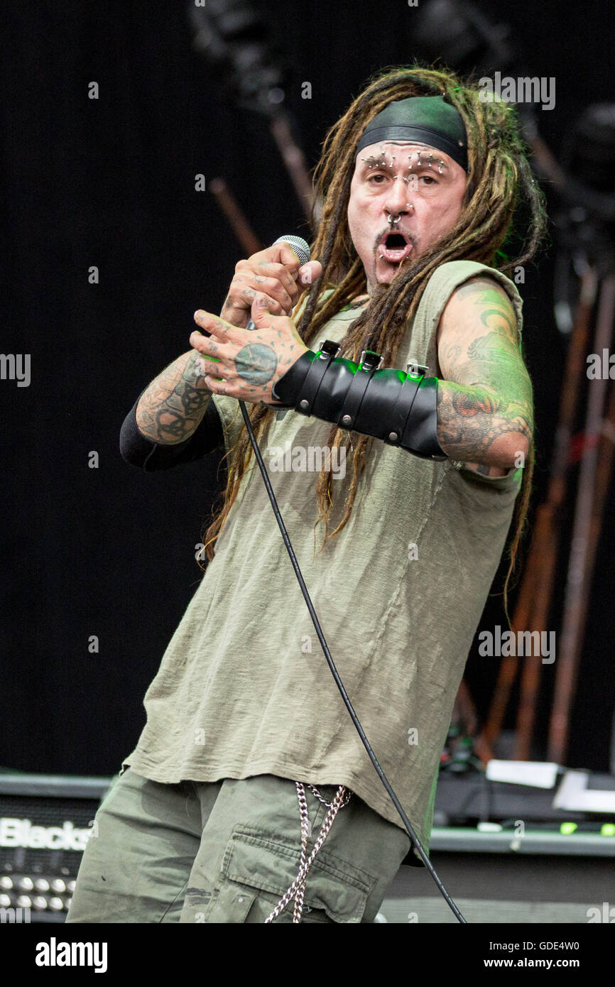 Chicago, Illinois, USA. 15th July, 2016. Singer AL JOURGENSEN of ...