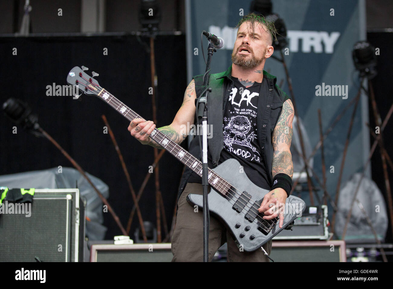 Chicago, Illinois, USA. 15th July, 2016. Bassist JASON CHRISTOPHER of ...