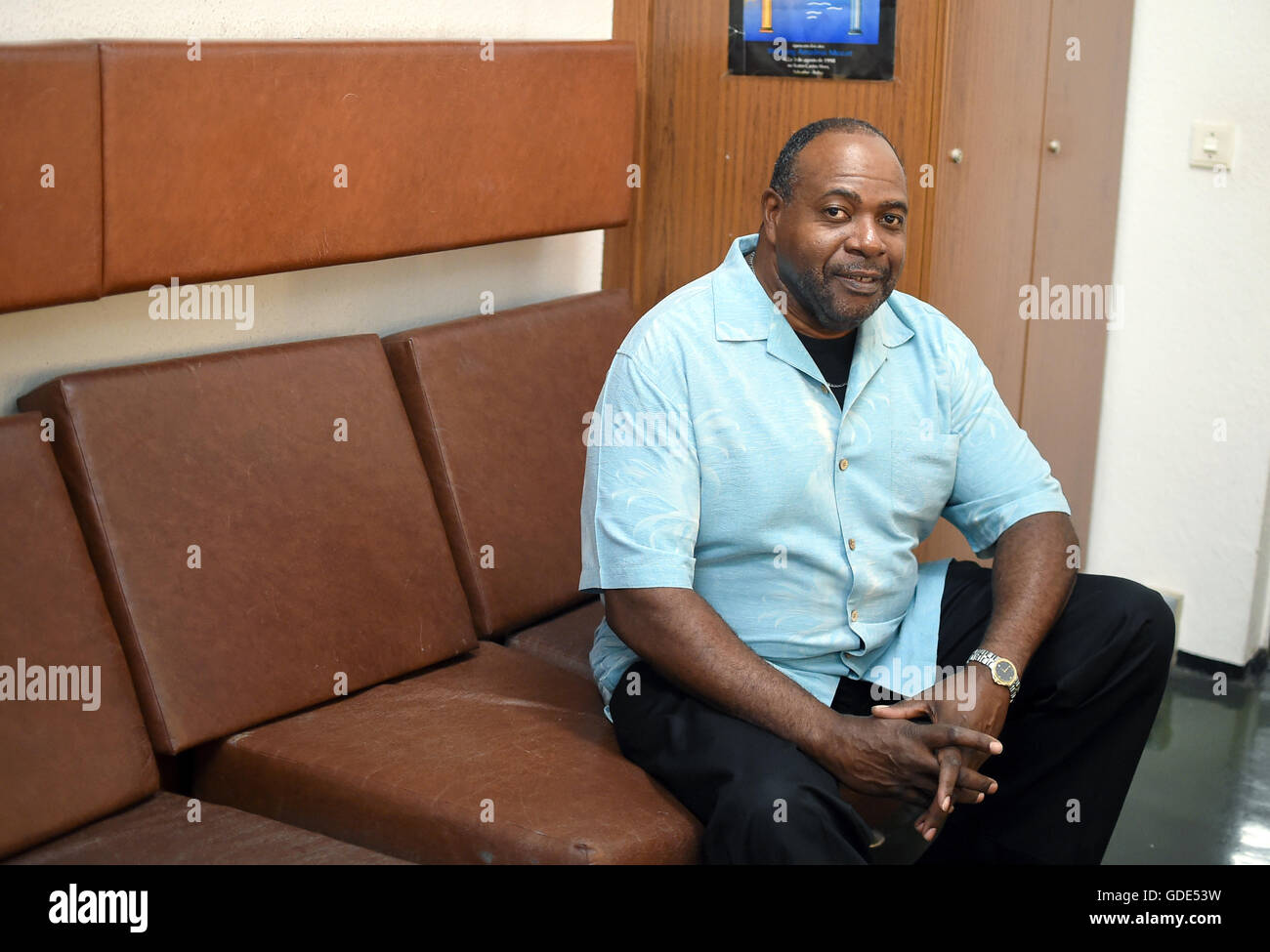 Dresden, Germany. 15th July, 2016. Leading actor Alvy Powell getting ...