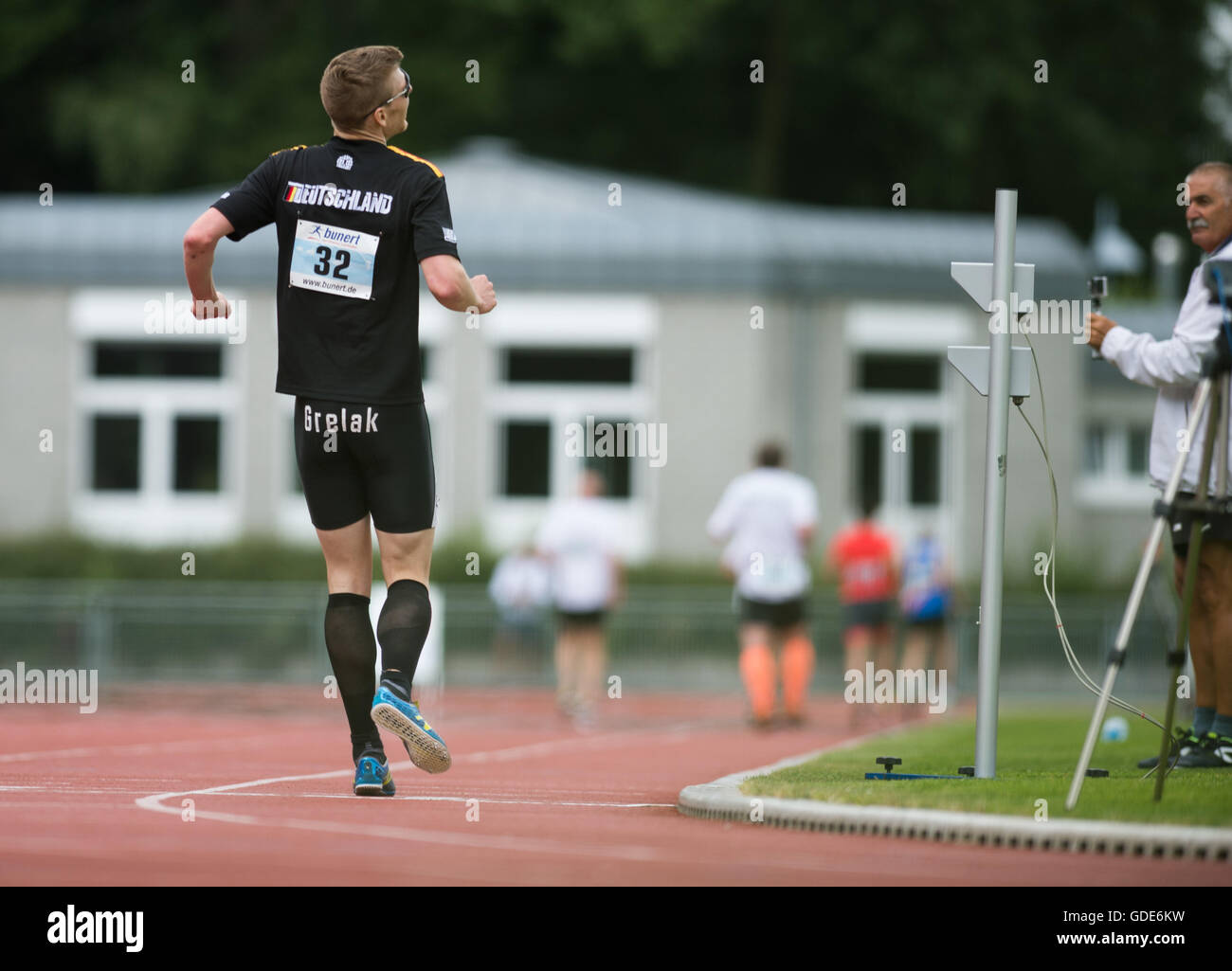 Essen, Germany. 15th July, 2016. German backward runner Felix Grelak ...