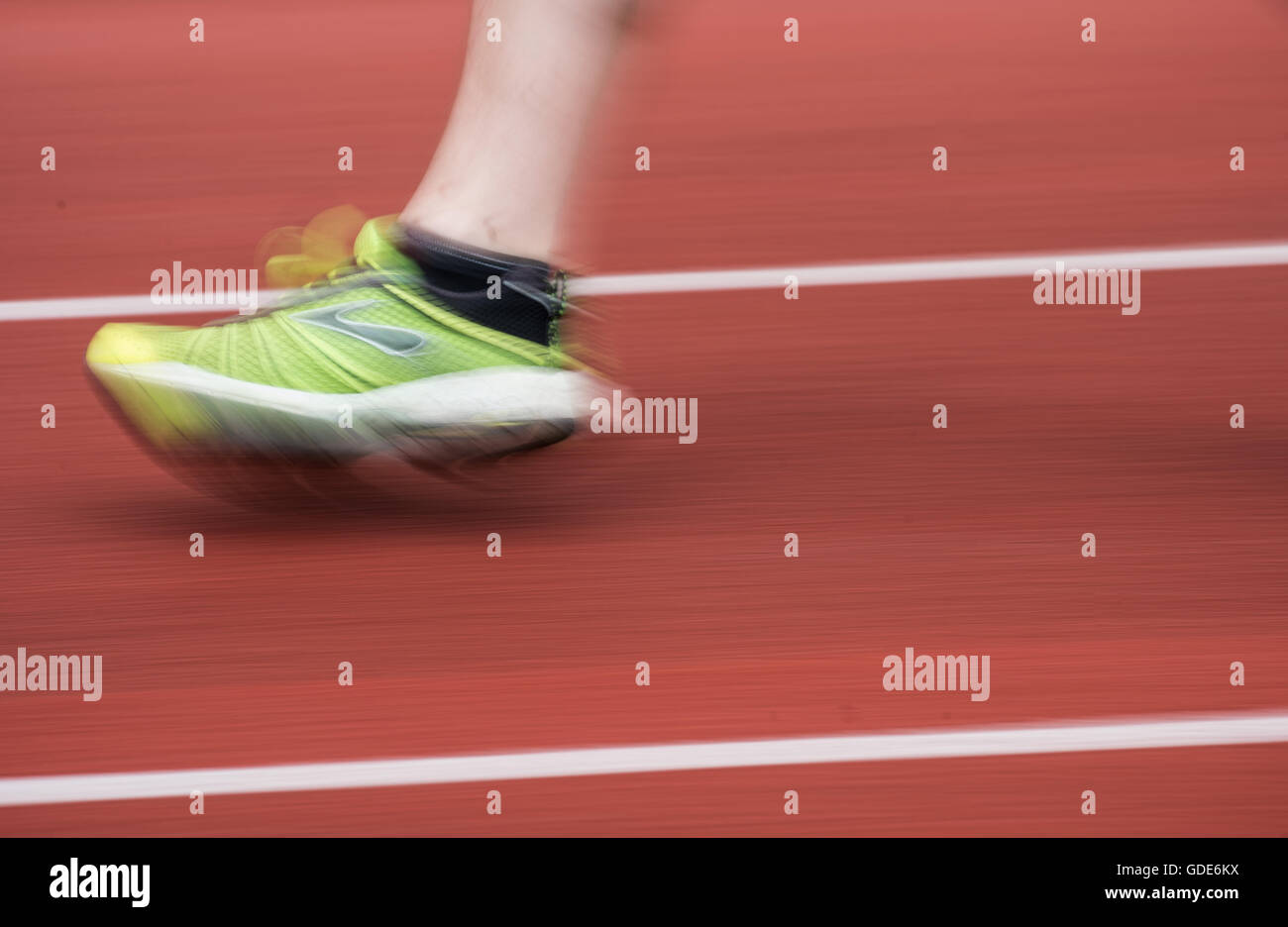 Essen, Germany. 15th July, 2016. The foot of a participant at the 6th ...